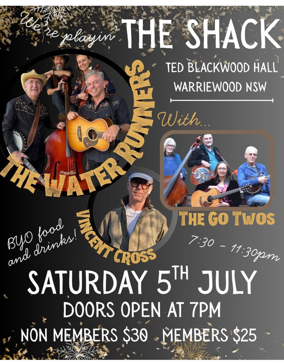 The Shack : Vincent Cross, The Go Twos and The Water Runners | The Folk ...